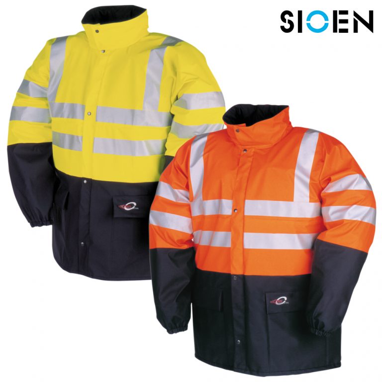 Sioen Carmaux Hi-Vis Flexothane Waterproof Rain Jacket - RED - RECOVERY EQUIPMENT DIRECT