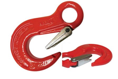Heavy Duty Alloy Steel 2 Tonne Hook - RED - RECOVERY EQUIPMENT DIRECT