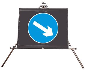 Roll Up Directional Arrow Sign - RED - RECOVERY EQUIPMENT DIRECT