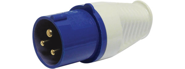 Blue Plug 3 pin, 16 amp, 240v - RED - RECOVERY EQUIPMENT DIRECT