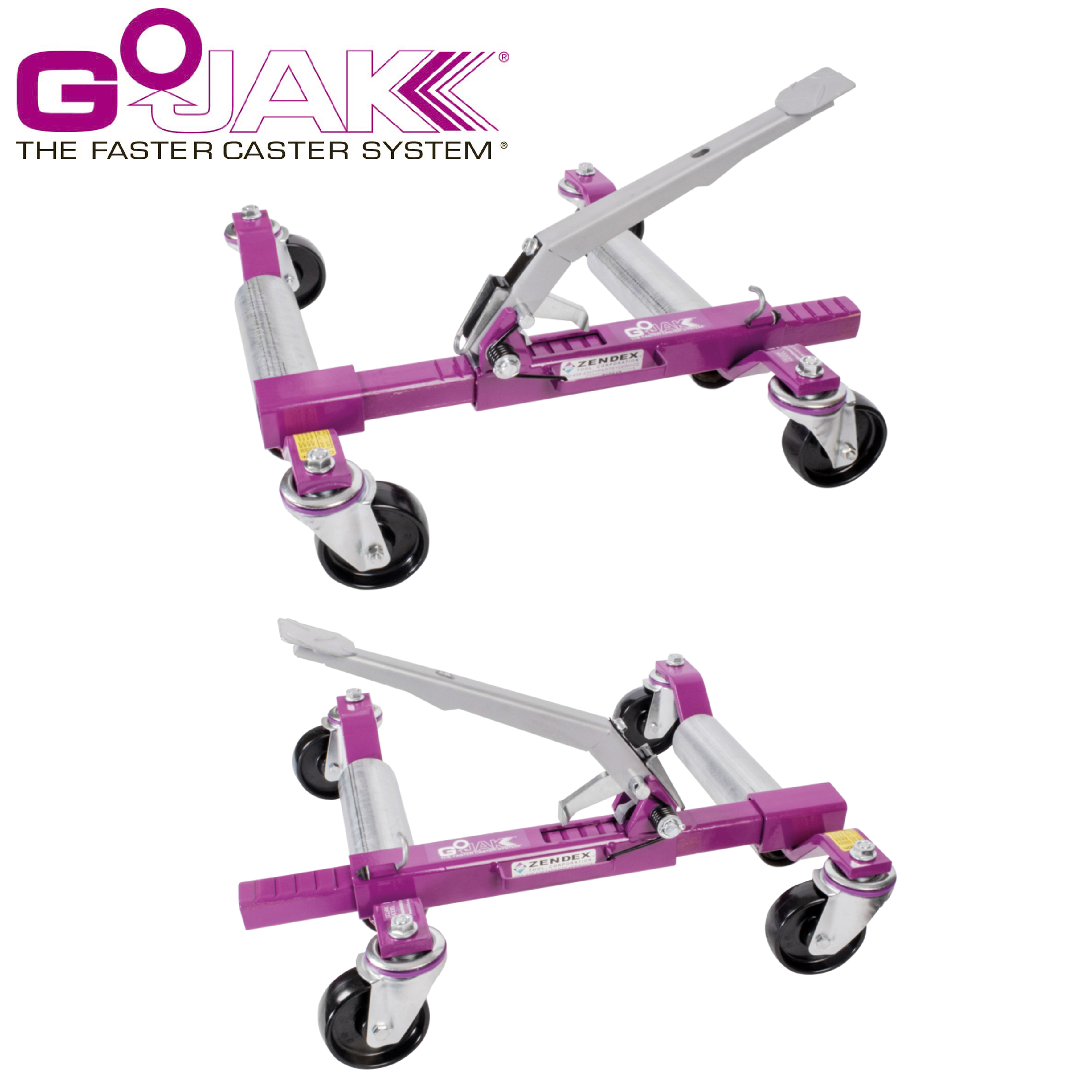 Gojak GJ 5211 Self-Jacking Skates (Pair) - RED - RECOVERY EQUIPMENT DIRECT